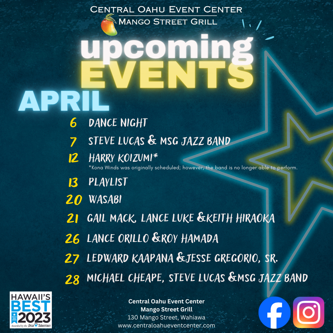 COEC Events – Central Oahu Event Center